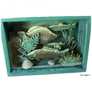 Wood Common Carp Fish Shape for altered art and craft projects